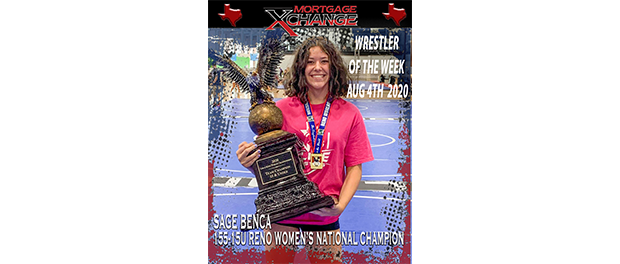 Sage Benca is Mortgage X-Change Wrestler of the Week - Texas Wrestling