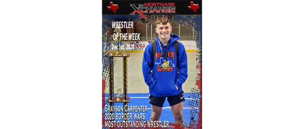 Grayson Carpenter is Mortgage X-Change Wrestler of the Week - Texas ...