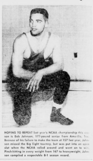 Bob Johnson, the First NCAA Wrestling Champion from Texas - Texas Wrestling