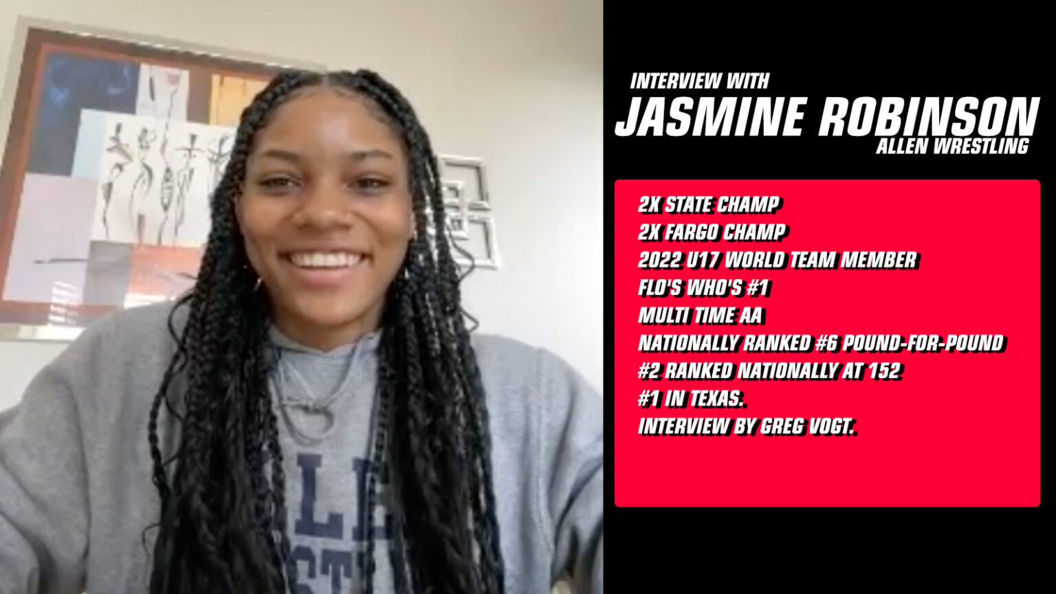 Interview with Allen's Jasmine Robinson - Texas Wrestling