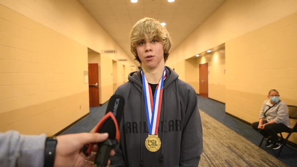 Ethan Sims, Amarillo Tascosa - Post-match Interview - Texas Wrestling